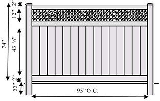 DuraGrain Privacy w/ Lattice Fence | Duramax Vinyl Fences